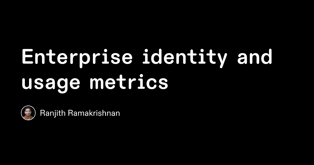 Enterprise identity and usage metrics - Kiro